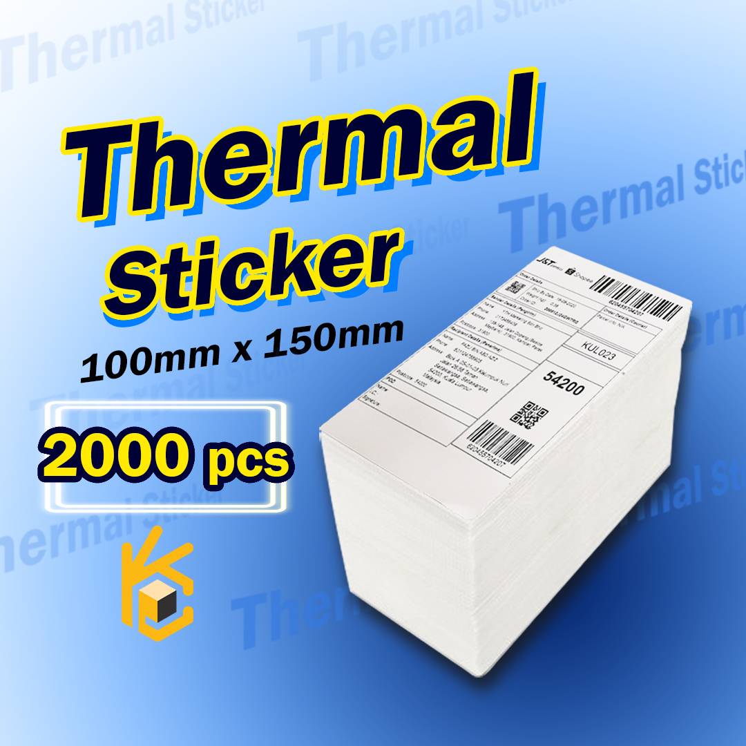 2000pcs Thermal Label Sticker | Thermal Sticker | Thermal Paper Roll ...