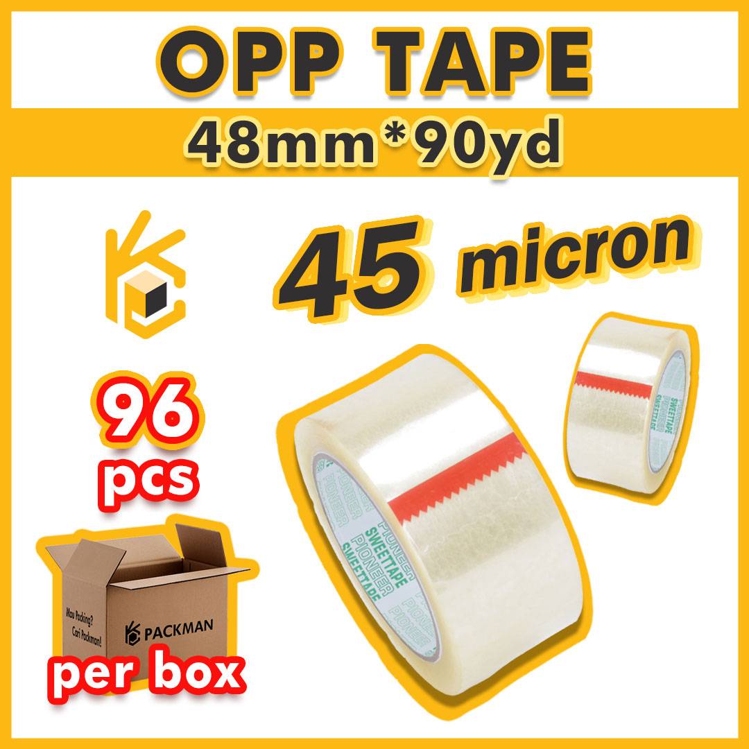 48mm x 90y x 45 micron OPP Tape - 96 Unit/Box
