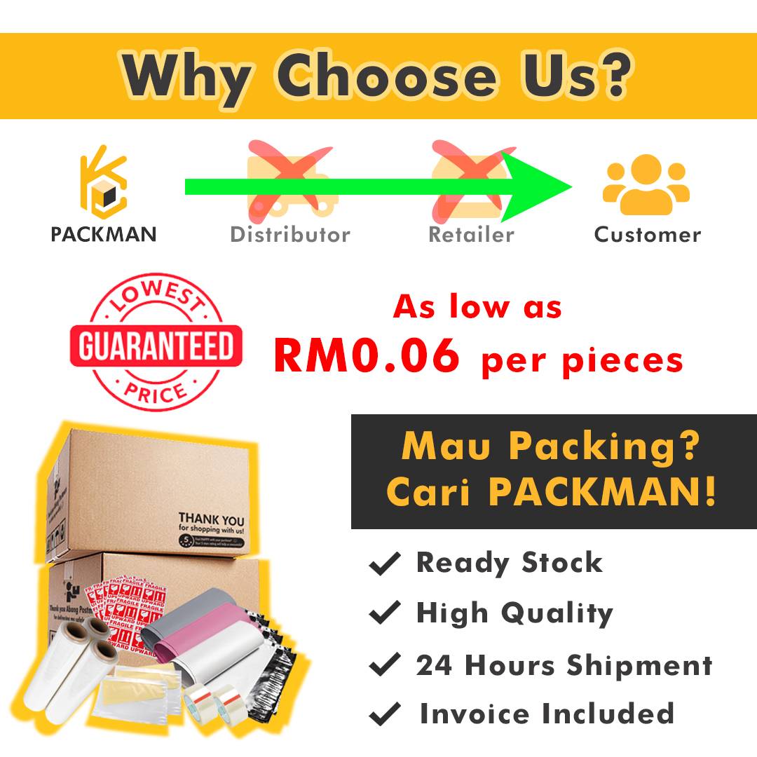 (1 BOX) Simple White Courier Bag With Pocket