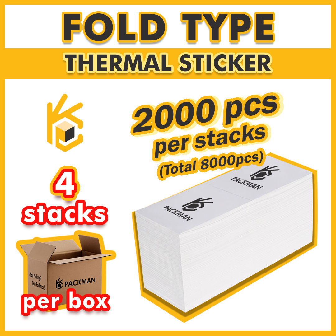 (1 BOX) Thermal Sticker / Label Sticker (FOLD/ROLL) 100mm*150mm
