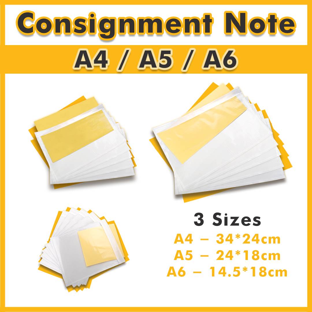 (BOX / PACK) Consignment Note Pocket