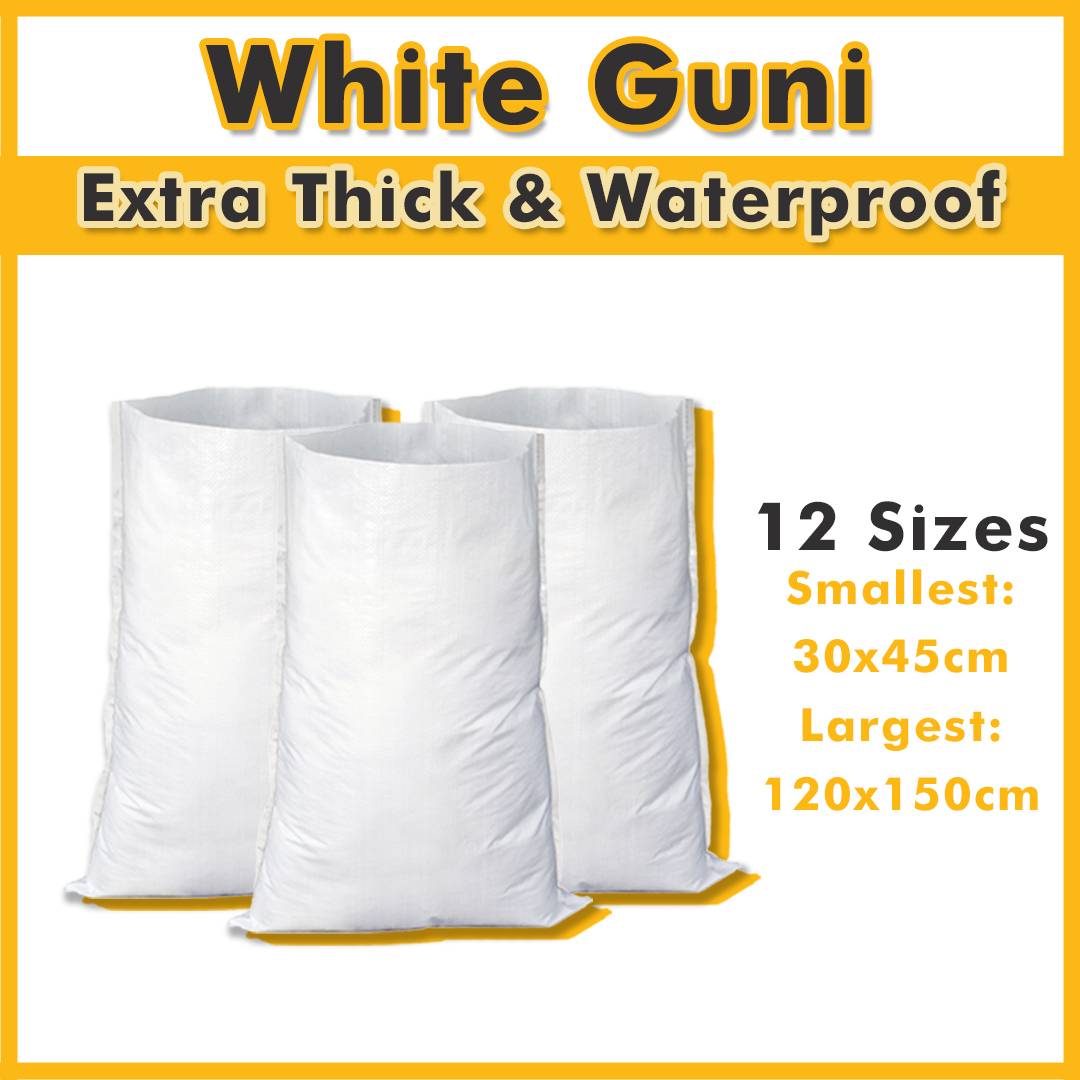 Guni/Gunny Stack Bag - White Extra Thick (10pcs/Bundle)