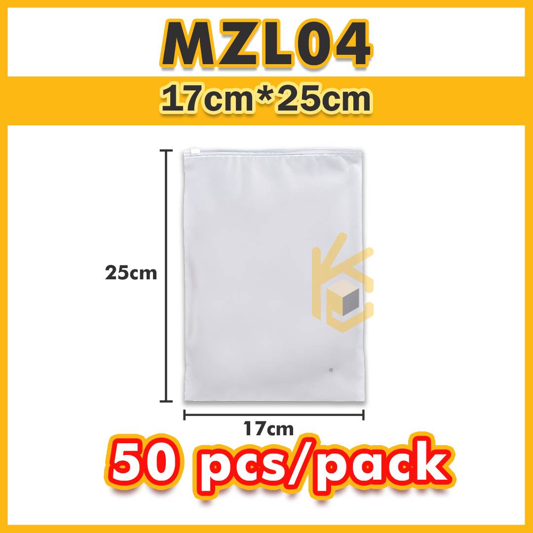 Matte Zip Lock Plastic Bag - 50pcs/Pack