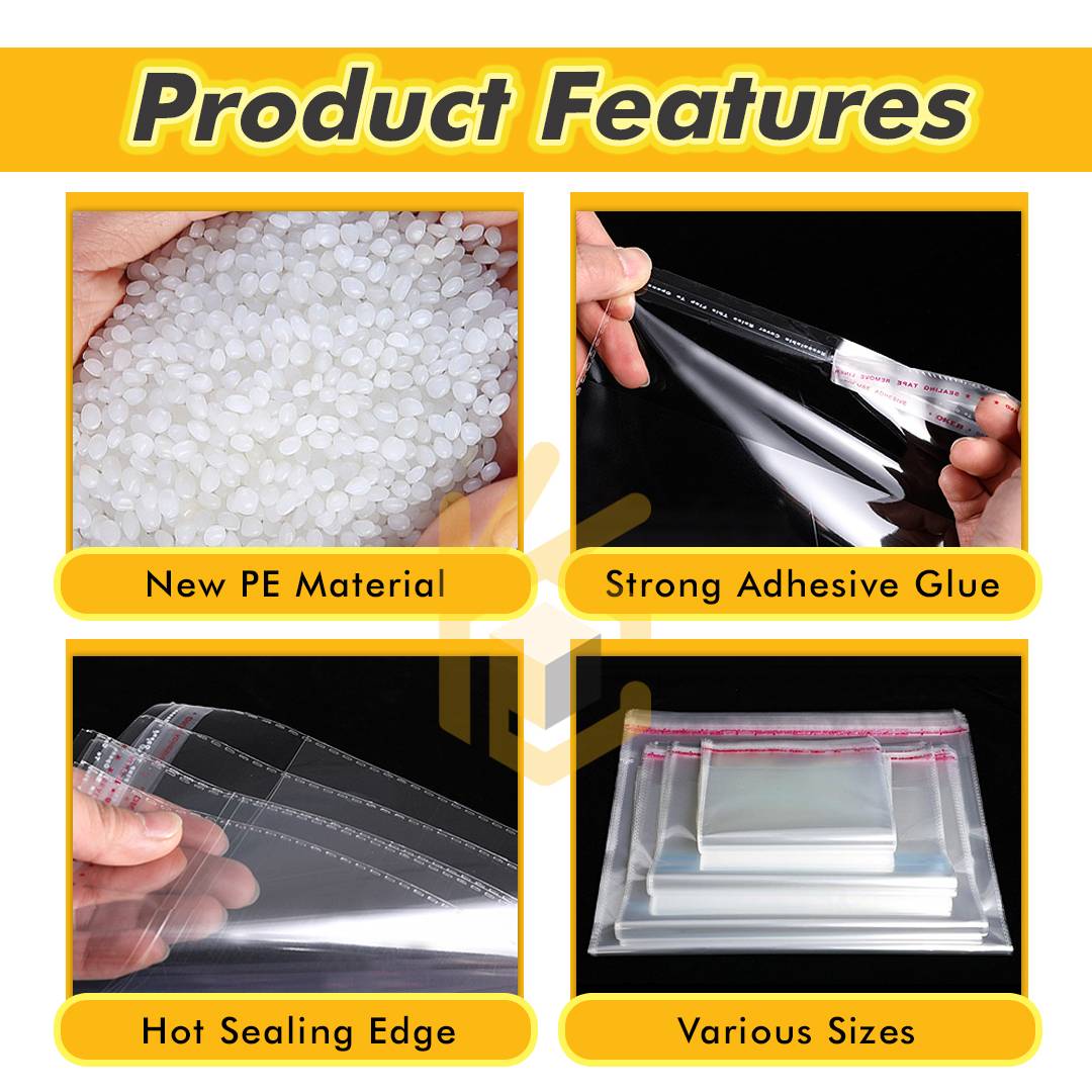 OPP Plastic Bag - 100/200pcs Per Pack