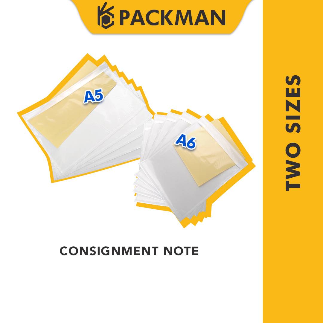 (1 PACK) Consignment Note Sticker Pocket 100pcs