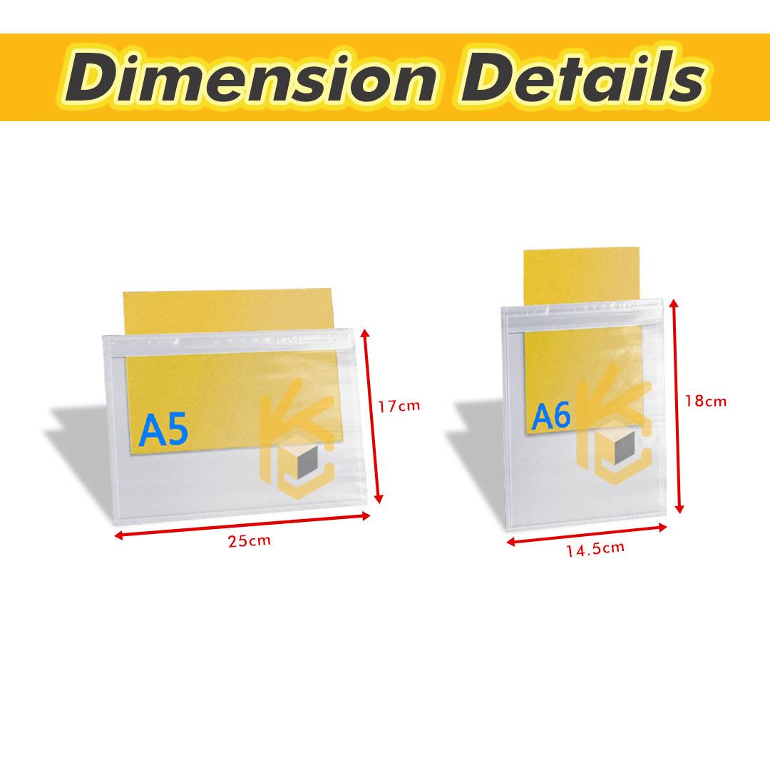 (1 PACK) Consignment Note Sticker Pocket 100pcs