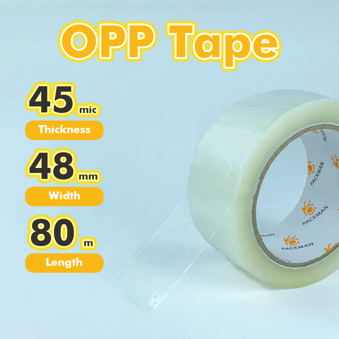 (1 UNIT) OPP Tape 48mm Fragile Tape 45mic X 48mm X 80m (90 YARDS)