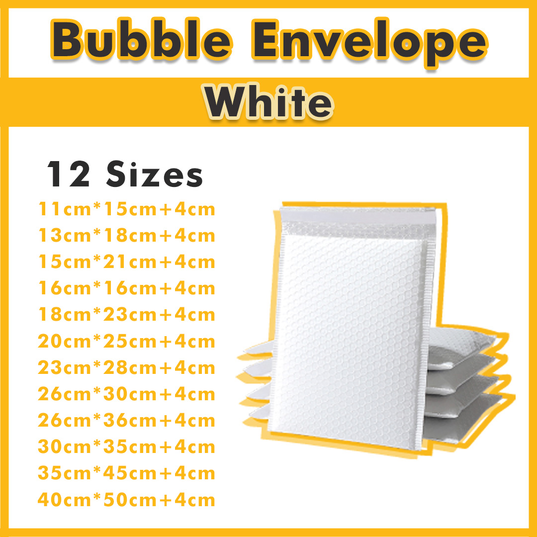 (1 BOX) White Bubble Envelope Bubble Mailer